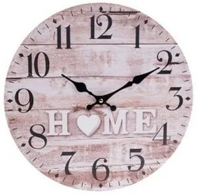Nástěnné hodiny Home, pr. 34 cm, dřevo
