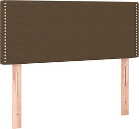 Box spring postel s matrací a LED tmavě hnědá 120x200 cm textil 3133064