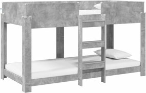 Patrová postel pro děti Betonově šedá 90 x 200 cm 3410518