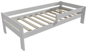 Dětská postel se zábranou VMK006C KIDS (Barva dřeva: barva bílá, Rozměr: 80 x 200 cm)