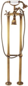 Slezák - RAV Vanová baterie volně stojící MORAVA RETRO - MK150.5/2SM, Stará mosaz (Bronz)