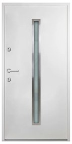 vidaXL Hliníkové vchodové dveře bílé 110 x 207,5 cm