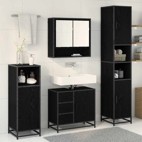 Sada koupelnového nábytku 3 ks Černý dub 90 x 33 x 60 cm 3402541