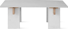 Eberhart Furniture  Konferenční stolek Arnold s betonovou deskou - Concrete Light / Concrete Light / Oak Light