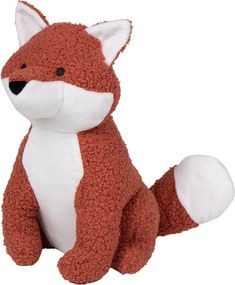 Rezavá dveřní zarážka liška Fox - 15*14*22 cm