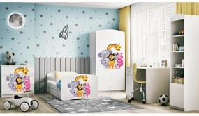 Dětská skříň Babydreams 90 cm ZOO bílá