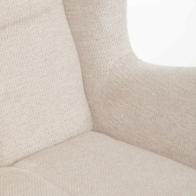 Relaxační křeslo ušák LIKAM - béžová látka
