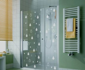 Samolepky na sklo a sprchové kouty - Kapky Velikost: Malá sada 58 kapek
