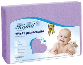 Bellatex Dětské jersey prostěradlo světlá fialová rozměr 70x140 cm