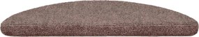 Schodové rohože samolepicí 5 ks 56 x 17 x 3 cm světle hnědé, půlkulaté 149674