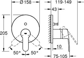 Grohe - Baterie pod omítku pro 2 spotřebiče, chrom