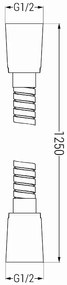 Sprchová hadice MEXEN - opletená - 125 cm - chromová, 79435-00