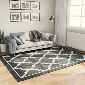 Koberec pratelný černý a bílý 160 x 230 cm 136606