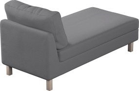 Potah na přídavný šezlong IKEA Karlstad, krátký barva šedá látka pletený vzor