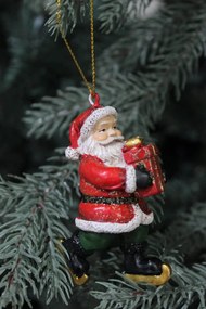 Klasik vánoční ozdoba Mikuláš s dárky 7cm