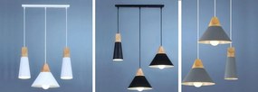 Toolight - Stropní svítidlo SCANDI 3xE27 APP064-3CP, Bílá-Hnědá, OSW-00110