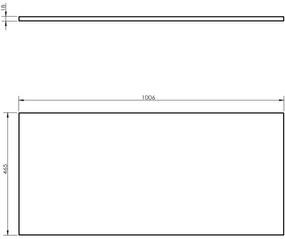 Mexen Rivel, koupelnová skříňka 100 cm s horní částí, 1 zásuvka, drážkovaná, ořech, 91A20-10023-1-BFC86