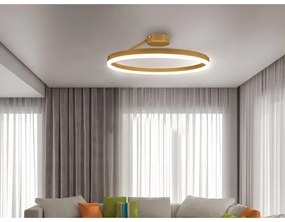 LED Stmívatelný přisazený lustr LED/40W/230V 3000-6500K zlatá + dálkové ovládání