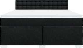 Box spring postel s matrací černá 180x200 cm textil 3288283