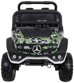 HračkyZaDobréKačky Elektrické autíčko Mercedes Unimog maskáčové