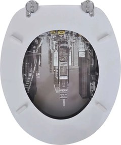 WC sedátka s víky 2 ks MDF New York 275915
