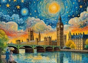 CHERRY PAZZI Puzzle Impresionistická obloha nad Londýnem / 1000 dílků