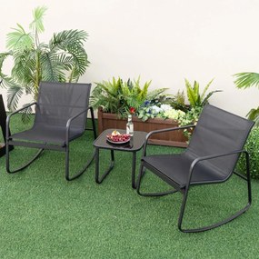 Costway 3-dílný. Garden furniture set s 2 chairs a table a gentle rocking