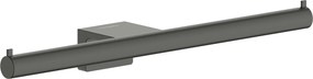 Hansgrohe AddStoris S - Držák toaletního papíru dvojitý, kartáčovaný černý chrom 41768340