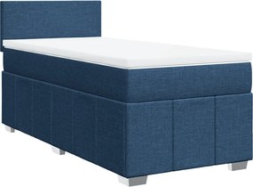 Box spring postel s matrací modrá 90x200 cm textil 3289250