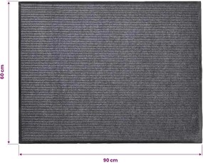 Rohožka šedá 90x60 cm PVC 241274