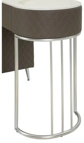 Designový toaletní stolek s taburetkou Pembroke II šedý