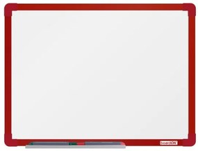 Bílá magnetická popisovací tabule boardOK 600 x 450 mm, červený rám