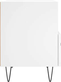 vidaXL Noční stolek 40 x 35 x 47,5 cm kompozitní dřevo [827420] Barva: bílá s vysokým leskem