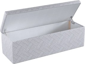 Čalouněná skříň barva stříbrná látka pletený vzor, vzorované