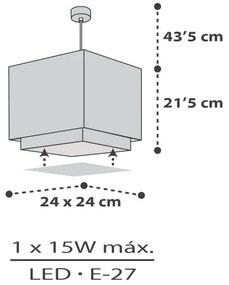 Dalber 63372 - Dětský lustr LITTLE PIXEL 1xE27/15W/230V