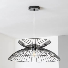 Brilagi - LED Lustr na lanku CERIA WIRE 1xE27/40W/230V pr. 60 cm černá