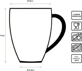 vtwonen Gold set 2 hrnků 400 ml - zlaté (Designové zlaté hrnky v objemu 400 ml)