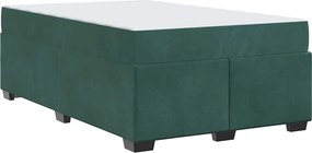 Rám postele s matrací Tmavě zelená 120 x 190 cm textil 3399281
