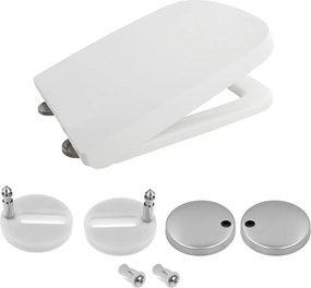 Gamma Viana, toaletní WC deska s pomalým zavíráním, duroplast, EasyClean, bílá lesklá, GMA-D6