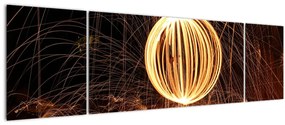 Obraz světelné koule (170x50 cm)