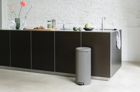 Brabantia Pedálový koš NewIcon 30L minerální světle šedá