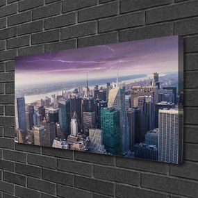 Obraz na plátně Město Mrakodrapy Domy 140x70 cm