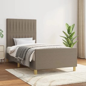 vidaXL Rám postele s čelem 90x200 cm textil [3125193] Barva: taupe