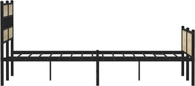 Kovový rám postele bez matrace dub sonoma 183 x 213 cm 3308505