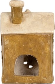 Zelený domek svícen na čajovou svíčku Homely - 23*15*33 cm