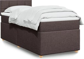 Box spring postel s matrací tmavě hnědá 90x200 cm textil 3286566