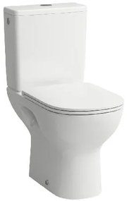 Laufen Lua - WC kombi se sedátkem SoftClose, zadní odpad, boční napouštění, Rimless, DualFlush, bílá H8670860009721