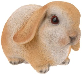 Zahradní figurka z polyresinu Bunny 2, 16 cm, hnědá