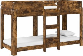 Patrová postel pro děti Kouřový dub 75 x 190 cm 3410543