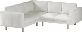 Potah na pohovku IKEA Norsborg rohová 4-místná barva krémová látka pletený vzor